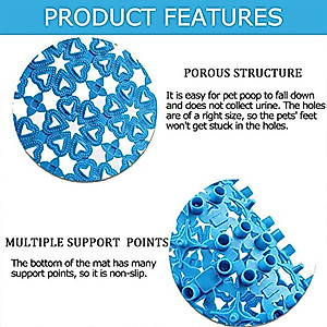 Rabbit Cage Mat Floor Plastic Mats Feet Pads for Pet Cats Dogs Bunny Hamster Rat Chinchilla Guinea Pig (8 Pack)