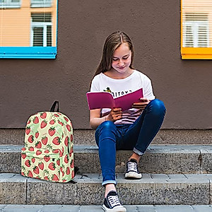 Travel Backpack Strawberry Backpacks Laptop Backpacks Lightweight Daypack Mini Backpack For Boys Girls 16 Inch