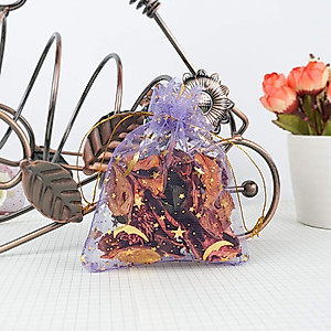 SumDirect Small Sheer Organza Bags - 120Pcs 4×5 Inch Mixed Color Moon Stars Wedding Party Favor Bags with Drawstring, Jewelry Gift Mesh Bags for Valentines Day