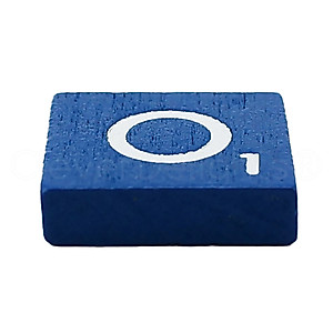 CleverDelights 100 Wood Letter Tiles - Blue Color - Complete Set - Game Replacement Weddings Crafts Scrapbooking