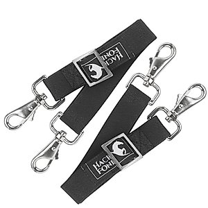 HackFond Horse Blanket Replacement 2 pcs Belly Straps, Blanket Sheet Stretchy Straps, Elastic Belly Straps with Double Swivel Snaps, Adjustable Length from 14 to 22 Inch Black