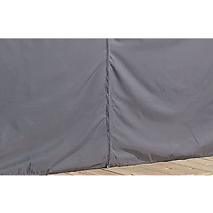 Sojag Accessories Set of 4 12' x 14' Curtains for Monaco/Messina/Mykonos Outdoor Gazebo Models, Grey