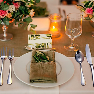 5 Pcs Stainless Steel Cutlery Set I Forking Love You Silverware Set Includes Spoons Forks Knives Gifts for Bride Wedding, Anniversary Kitchen Cutlery for Home Office Restaurant Hotel