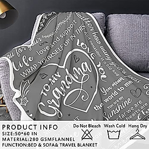 Gifts for Grandma, Grandma Mothers Day Birthday Gifts for Nana Soft Flannel Blanket, Grandmother Gifts from Grandchildren, Grandma Gifts for Mothers Day, The Best Grammy Ever Gifts (60” x 50”)