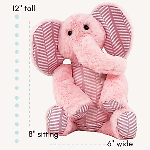 Soothie Sleeve Plush Comforts with Parent's Scent | Pediatrician Designed (Fussy, Crying Baby or Child. Separation Anxiety, Shower, Hospital, NICU Gift), Emmy The Elephant