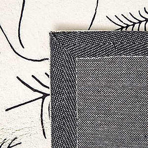 Levtex Home - Bailey Woodland - Rug/Carpet - 3 x 5 (36in. X 60in.) - Black and Cream - 100% Polyester - Woven Fabric Backing - Bedroom, Playroom, Family Room or Kids' Room