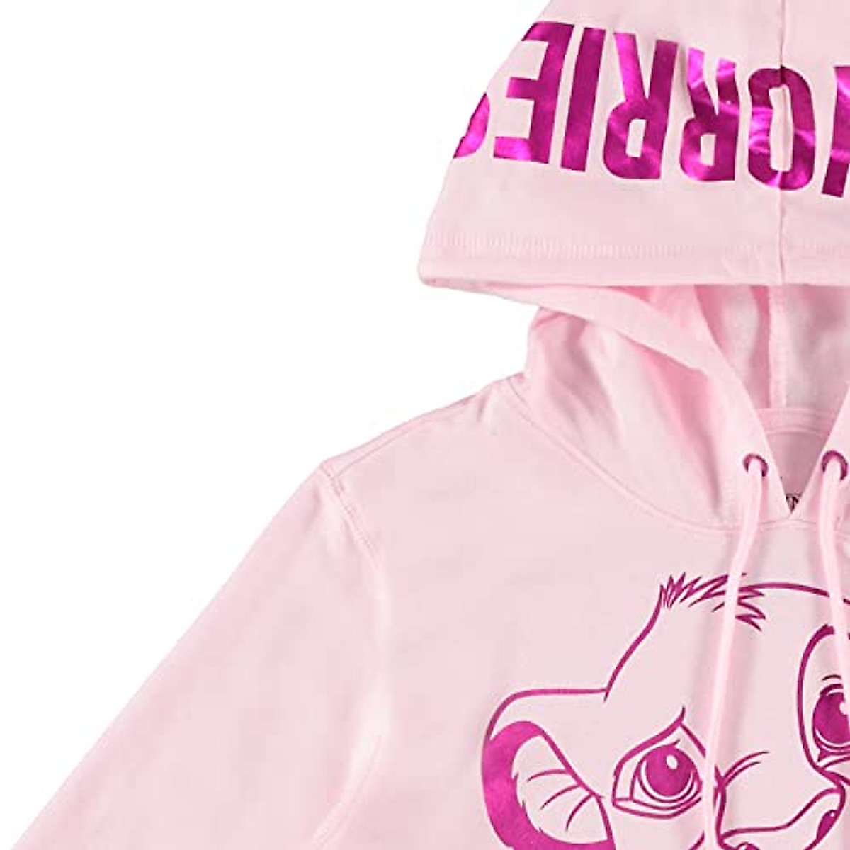 Disney Ladies Lion King Fashion Sweatshirt - Ladies Classic Hakuna Matata Clothing Lion King Simba Hoody (Blush, 3X-Large)