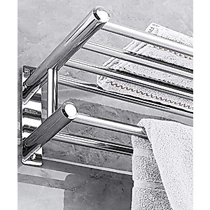 Towel Rack Stainless Steel Towel Shelf Wall Mounted Hand Towel Holder Double Towel Rail Bathroom Towel Shelf for Bathroom Kitchen -A-50cm (Color : A50cm)
