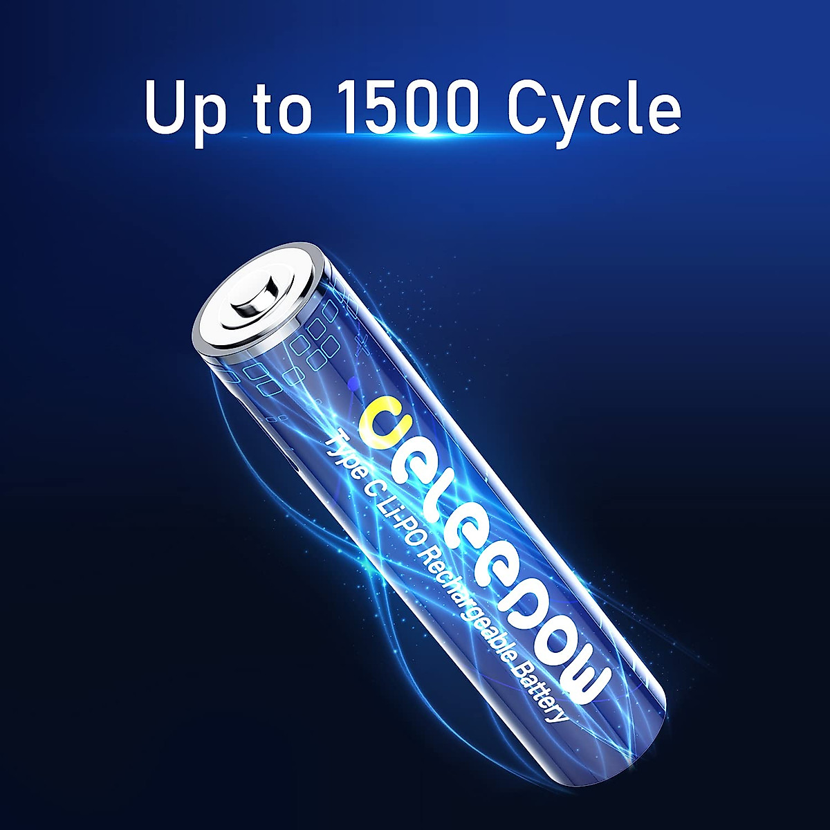 Deleepow Rechargeable AAA Batteries USB Port 1200mWh AAA Lithium Rechargeable Batteries 1500 Cycle with USB Cable 4-Pack