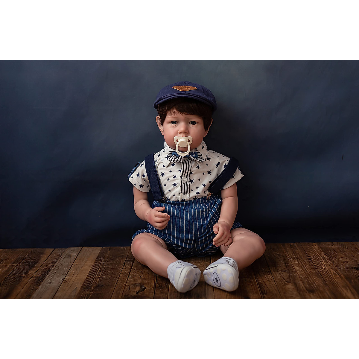 Wamdoll 28 inch 70CM Alive Huge Baby Size Reborn Baby Toddler Boy Newborn Toddler Doll in Silicone Vinyl with Magentic Pacifier Look Realistic Children Birthday