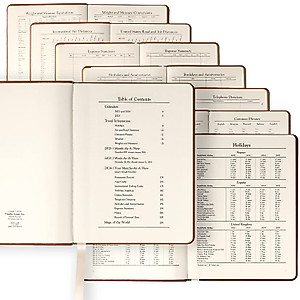 Graphic Image 2023 Leather Planner, Desk Diary Agenda Appointment Book, Luxury Soft Leather Bound in The USA, 7x9", Black