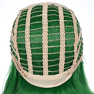 Bopocoko Green Wig Short Green Wigs for Women St Patricks Day Green Bob Wig with Bangs Natural Cute Synthetic Wigs for Halloween BU110GR