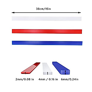 HERCHR 6Pcs Silicone Rolling Pin Guides, Dough Leveler Sticks Dough Ruler Measuring Dough Strips Guides Pastry Ruler Perfection Sticks for Thickness Guide Pastry Cookie Kitchen Restaurant