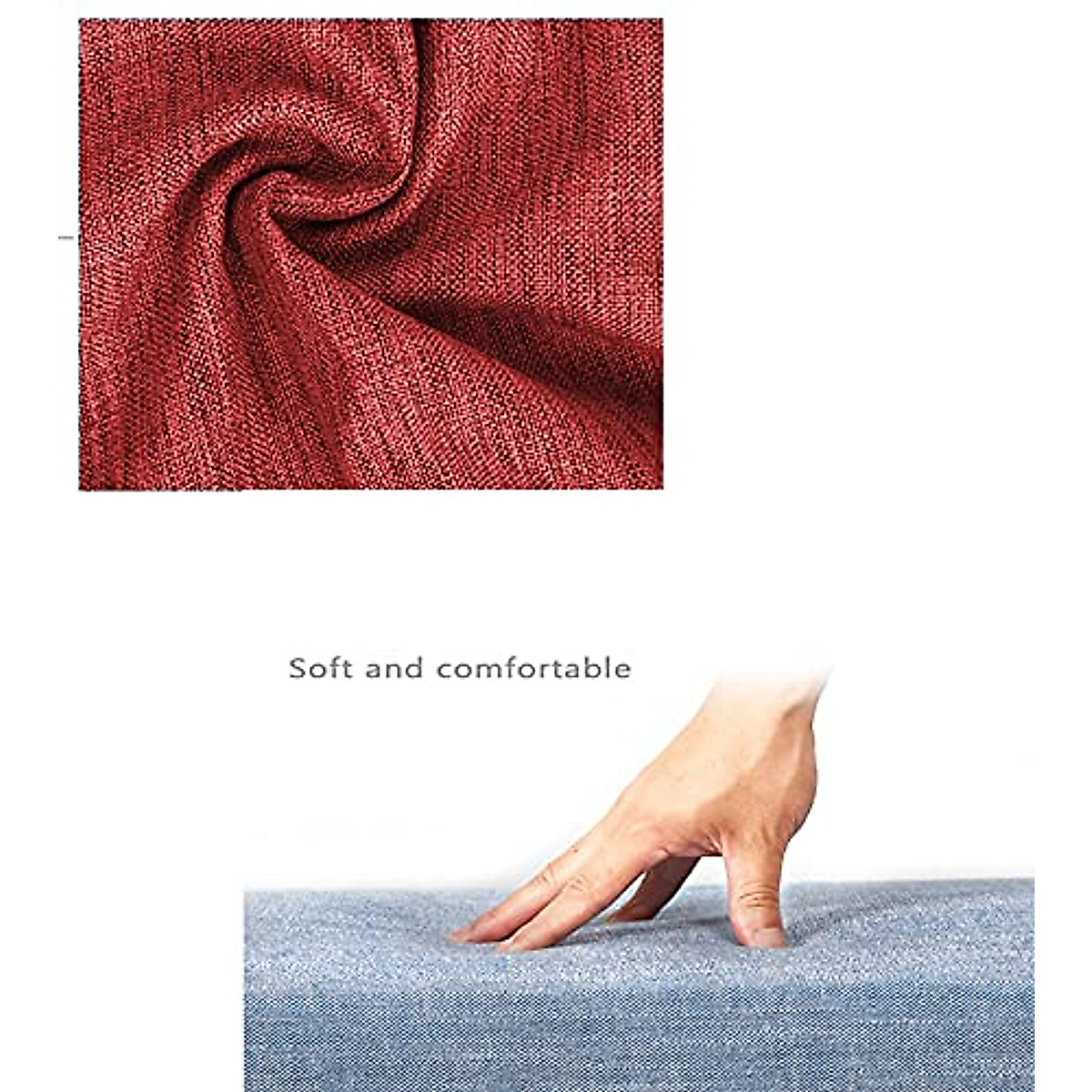 OITTO Outdoor Indoor Patio Bench Cushion with Zipper Loveseat Washable Removable Seat Pad Garden Non-Slip Backrest Replacement Settee Chair Cushion 59"x12" Red