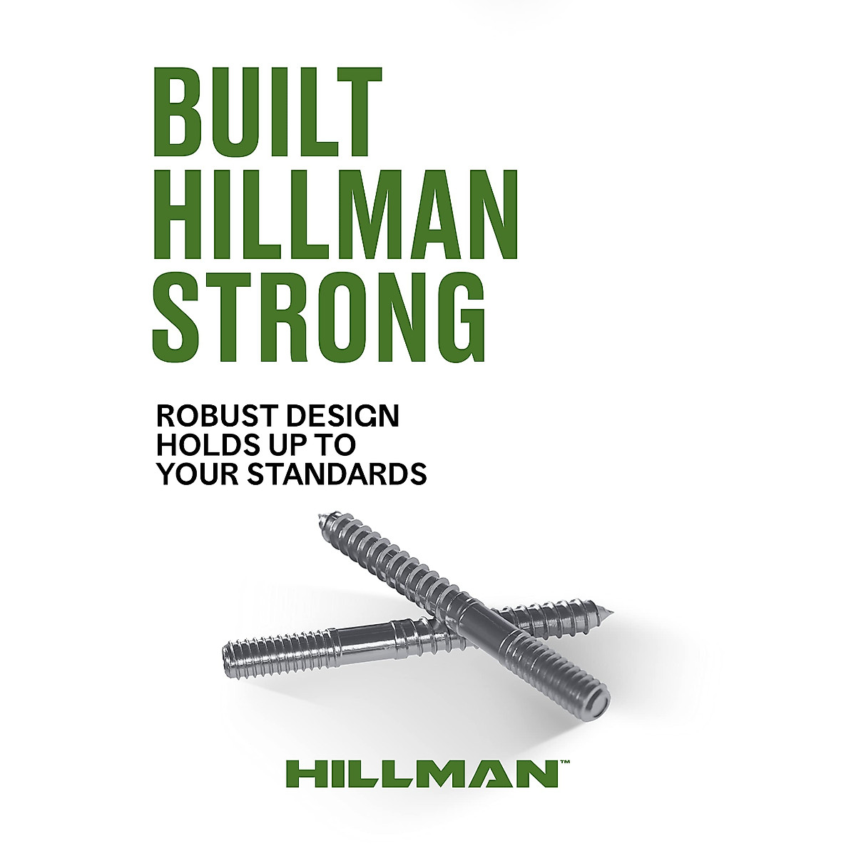 Hillman Group Hanger Bolt, Hurricane Hardware, 25 Pieces, Rust-Resistant, Durable, Headless Fasteners, (1/4" x 2 1/2") Stainless Steel (707316)