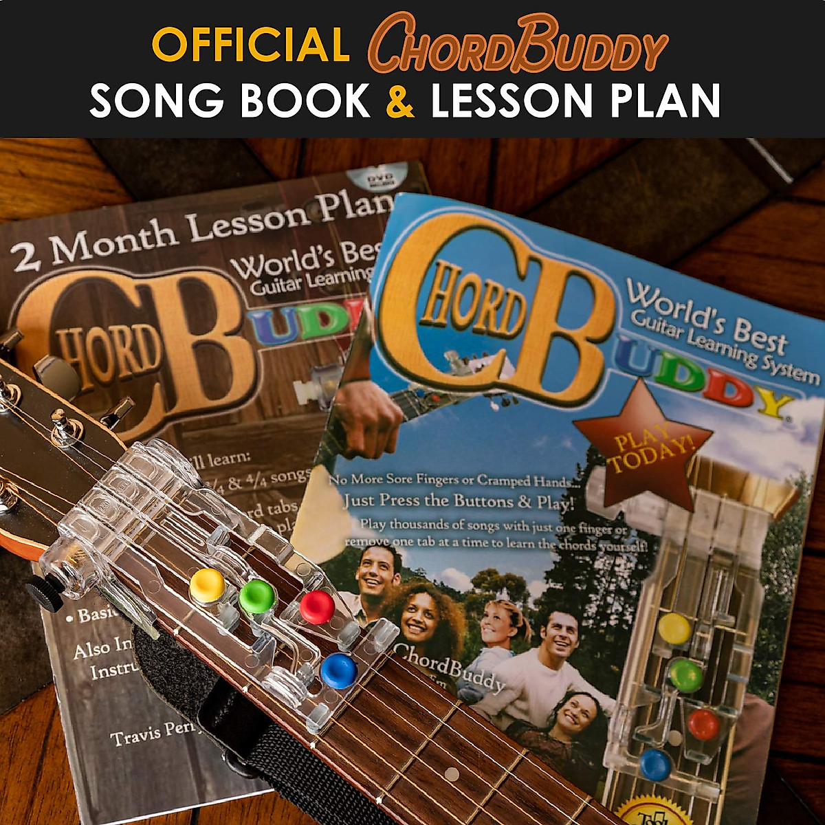 ChordBuddy “MADE IN THE USA” - Guitar Learning with Songbook, Lesson Plan, App, and Right Handed ChordBuddy