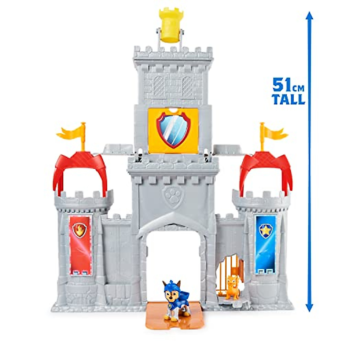 Paw Patrol, Rescue Knights Castle HQ Transforming 11-Piece Playset with Chase and Mini Dragon Draco Action Figures, Kids Toys for Ages 3 and up