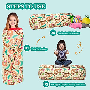 LOLOMLO Stuffed Animal Bean Bag Storage Chair for Kids Cover Only (No Filler), Organize, Sit, Play & Boxing, 100% Cotton Canvas Washable, Ultra Soft Cylinder Long Vertical Zipper Best Gift for Child