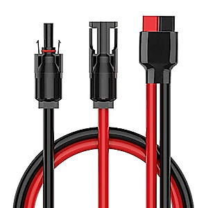 SolarEnz Solar Panel Cable Connector Anderson Adapter Power Pole Adapter Connector Solar Connector，10AWG Compatible with Anderson PowerPole Solar Panel for Solar Generator Power Station