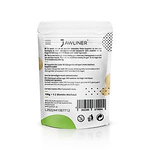 JAWLINER Fitness Chewing Gum (2 months pack) Jawline Gum - Sugar Free Gum - Ginger Lime Gum - - Jawline Exerciser For Mewing And Shapen The Jaw - 15x Harder Than Regular Gum