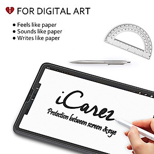 iCarez Anti-Glare Matte Screen Protector for Apple iPad Air 4/5 Gen (10.9-inch 2022/2020) iPad Pro 11 Inch (2022/2021/2020/2018) [2-Pack] Easy to Install (Compatible with Face ID and Apple Pencil)