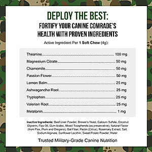 O.G.B. Operation Good Boy - SRE: Calming Supplement for Pets - 90 Count Soft Chews - 12.7oz - Alleviates Anxiety and Promotes Relaxation - Made Natural Ingredients - Veteran Owned