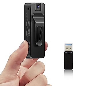Mini Body Camera,True 1080P Portable Hidden Camera, Personal Pocket Video Camera, Body Cam Small Security Camera with Motion Detection and Night Vision for Office, Security Guard, Home, Bike, Hiking