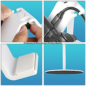 KELJUN Controller Holder White, Headset Holder,Great 3 Tier Controller Headphone Organizer for All Headsets Xbox ONE 360 Switch PS4 PS5 (Elegant White)