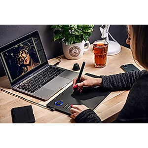 Digital Drawing Tablet VEIKK A15Pro Graphics Pen Tablet 10 x 6 Inch Graphics Tablet with 12 Shortcut Keys and 1 Quick Dial,Supports Tilt Function,for MAC/Win/ Linux / Android OS (Blue)