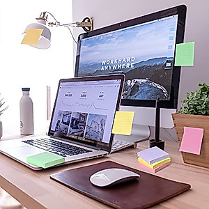 Pop Up Sticky Notes Pad, 3 in x 3 in Candy Color Easy Post Notes 6 Pad 100 Sheet/pad 600 Sheet Total, Individual Package