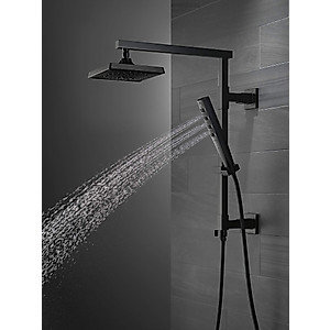 DELTA FAUCET 58410-BL Emerge 18" Angular Shower Column, Matte Black