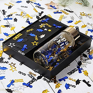 Graduation Party-Decorations Navy-Blue Gold-Silver Confetti - Congrats,Grad,Star,Graduation Cap,Diploma Table Decor Confetti Graduation 2023 Lasting Surprise