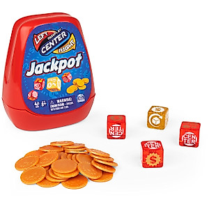 The Game of Left Center Right, Jackpot Dice Game Small Group or Large Party Family Travel Board Game, for Kids & Adults Ages 8 and up