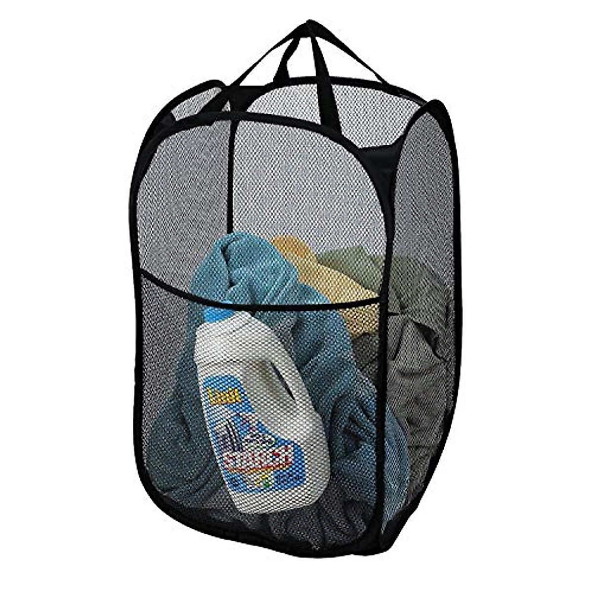Popup Laundry Hamper (1 & 2 Pack) Foldable Pop-up Mesh Hamper Dirty Clothes Basket with Carry Handles by Simplized