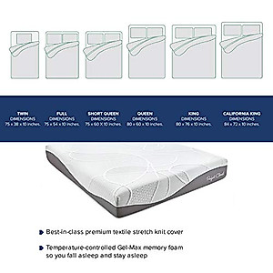 Perfect Cloud Made in The USA UltraPlush Charcoal-Infused 10-inch Memory Foam Mattress - Pressure Relieving - Bed-in-a-Box (Queen)