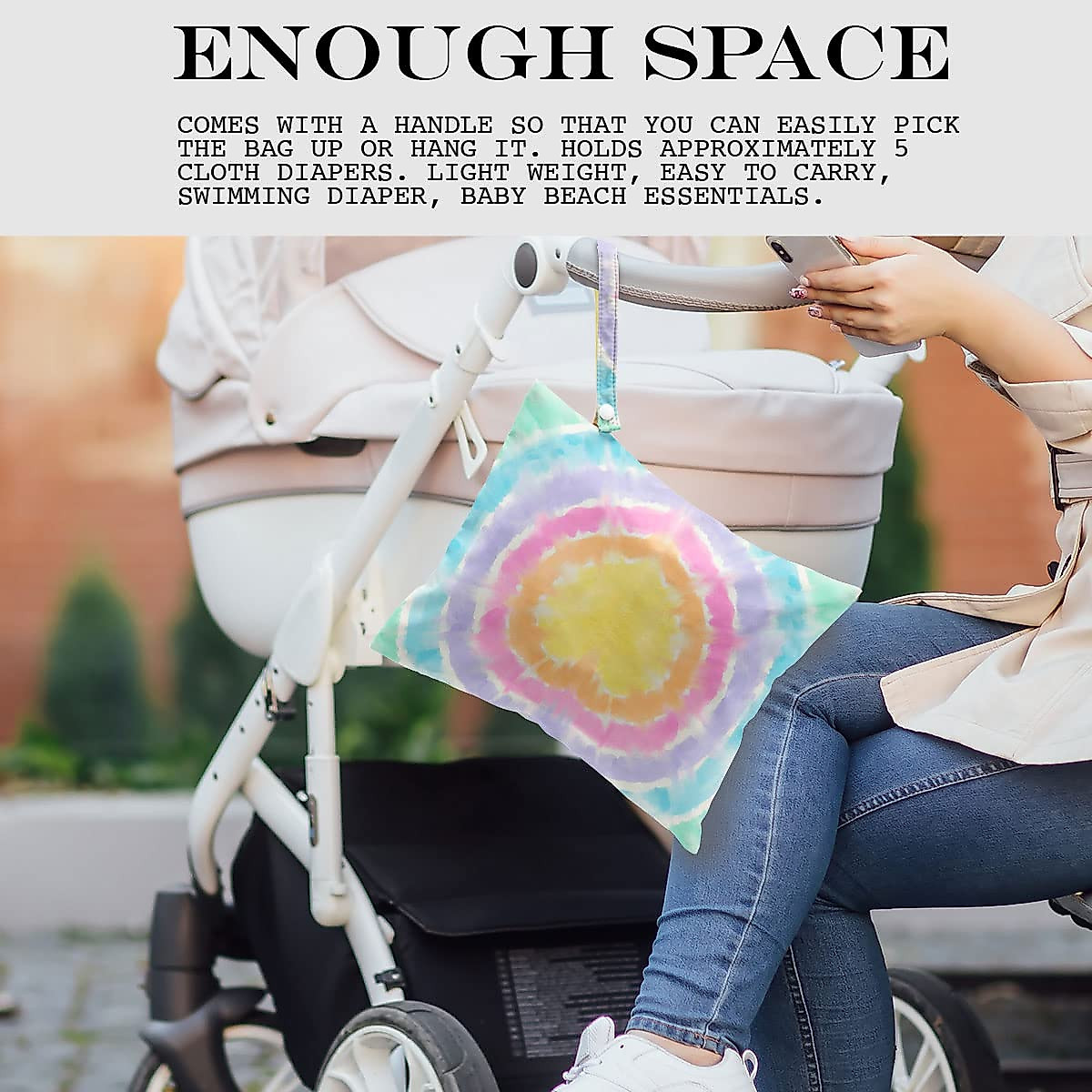 zcyxuuw 2 Pcs Wet Bag, Wet Dry Bag, Wet Bag for Swimsuit, Travel, Beach, Pool, Diapers, Dirty Yoga Gym Clothes, Toiletries, Makeup Bag, Eucalyptus Palm Leaves Print Tropical Plant Birthday Gift.