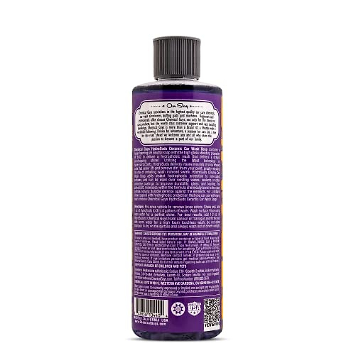 Chemical Guys CWS21216 HydroSuds Ceramic SiO2 Shine High Foaming Car Wash Soap (Works with Foam Cannons, Foam Guns or Bucket Washes) For Cars, Trucks, Motorcycles, RVs & More, 16 fl oz, Berry Scent