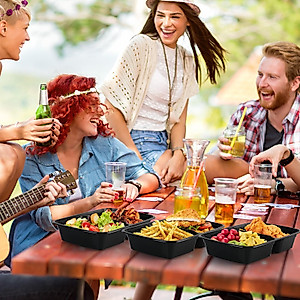 vivigu Meal Prep Containers Reusable 50 Pack - 2 Compartment Plastic Food Containers with Lids, To Go Food Containers BPA-Free, To Go Containers With Lids Microwave, Dishwasher, Freezer Safe 30 oz