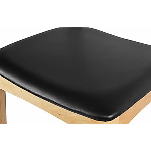 2xhome Set of 2 Contemporary Farmhouse Real Solid Wood Cushion Seat Dining Chairs Elbow Side Chair (Natural)