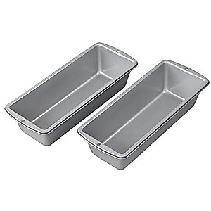 Wilton Recipe Right Non-Stick Long Loaf Pans - Long Baking Pans for Homemade Bread and Sandwiches, Bake More Bread to Share with This 2-Piece Set, Steel, 12 x 4.5-Inch