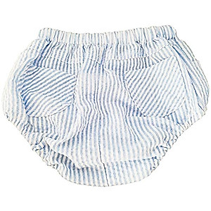 Huggalugs Baby & Toddler Boys Blue Seersucker Diaper Cover 12-24