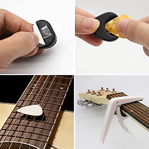 INKNOTE 53 PCS Guitar Accessories Kit-Acoustic Guitar Bridge Pins Pegs,Bridge Pin Puller Remover,Capo,Guitar Picks,Pick Holder and Guitar Saddle Nut,with Guitar Scale Sticker and dust-free cloth