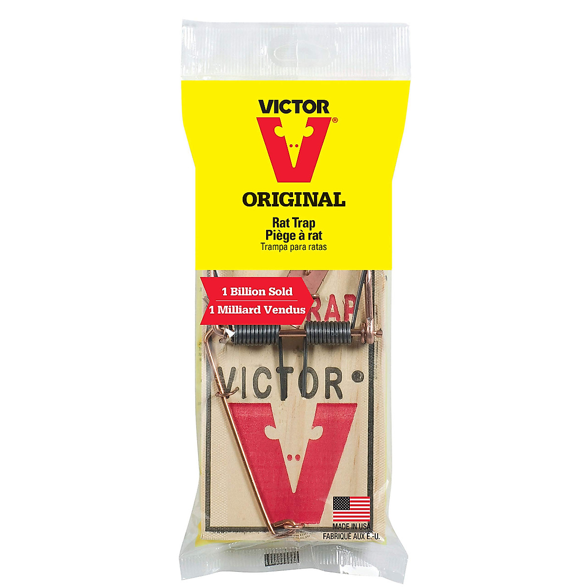 Victor M201 Metal Pedal Sustainably Sourced FSC Wood Snap Rat Trap - 12 Wooden Rat Traps