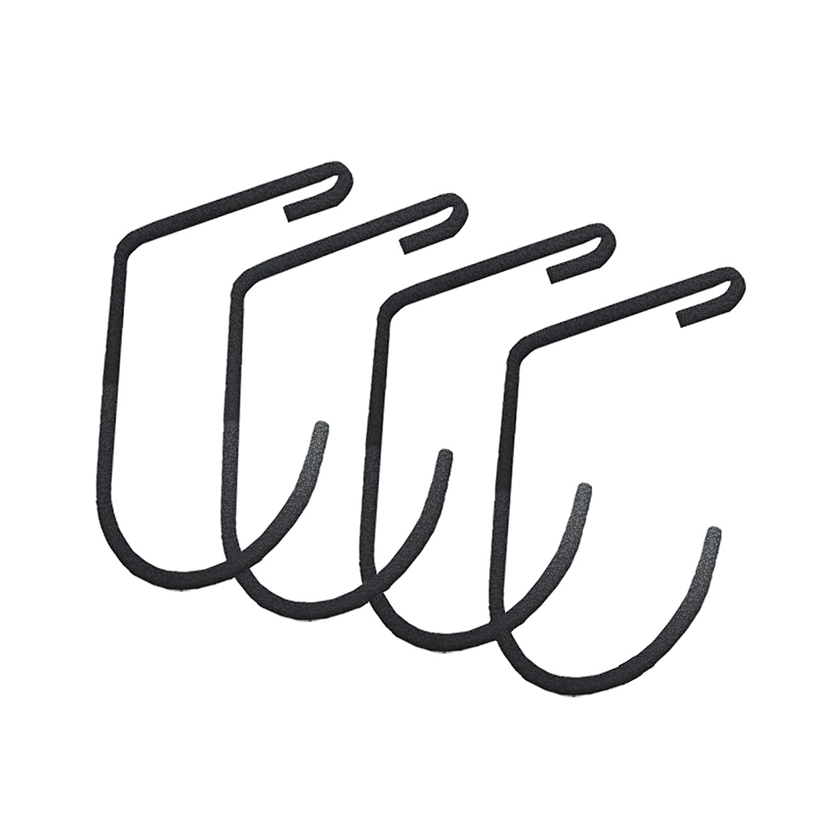 RACK YOUR GARAGE Overhead Rack Hooks for Hanging from Ceiling Rack and Wall Shelving Deck, Heavy Duty Bike Hooks - Gray (Set of 4)