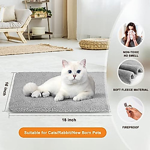 SHU UFANRO Heated Cat Bed,6 Adjustable Temperature Pet Heating Pad Indoor for Dogs Cats Waterproof Dogs Heating Mat with Timer, Auto Power Off,Chew Resistant Cord Warm House Electric Pet Pad