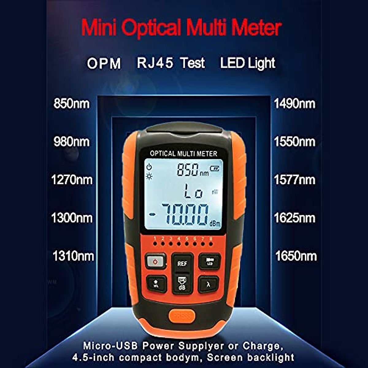 YICIZOL 30km Visual Fault Locator,Optic Fiber Power Meter with FC,SC Connector, Optic Fiber Cleaver and FC/UPC(Male) to LC/UPC(Female) Adapter FTTH Tool Kits for CATV Engineering (YC-6S)