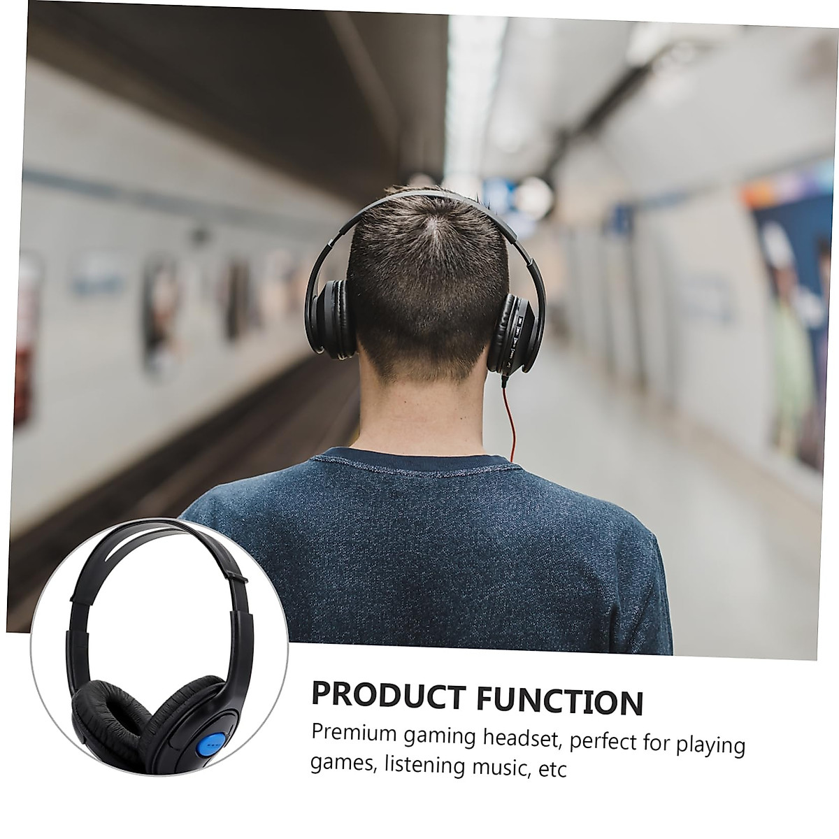 UKCOCO Headphones Gaming Headphone Gaming Earphone Stereo Earphone Big Headphone Game Headset Game Supply Professional Gaming Headset Light Headset Surround Sound Headset Glowing Headset