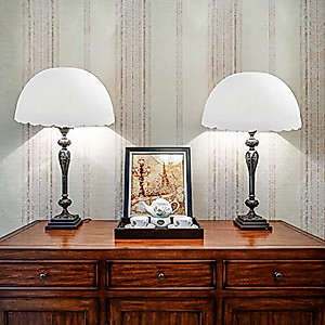 Alabaster White Glass Lamp Shade Replacement for Floor Lamp Torchiere Lamp Shade Floor Lamp Replacement Parts