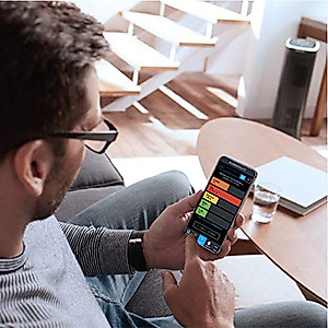 Honeywell HFD360 Air Genius 6 Air Purifier with Bluetooth, Permanent, Washable Filter, Large Rooms (260 sq. ft.), Black