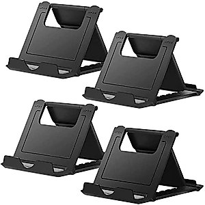 Cell Phone Stand 4 Pack, Tablet Stand Multi-Angle, Universal Phone Stand for Desk,Compatible Phone 13 12 Pro Plus All Android Smartphones,(Black)